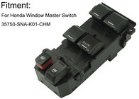 Black Driver Side Power Window Switch Front Side 35750-SNA-K01 CHM 2014