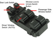 Black Driver Side Power Window Switch Front Side 35750-SNA-K01 CHM 2014