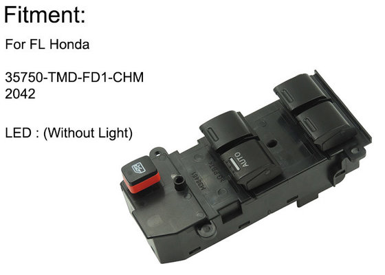 Driver Side Honda Power Window Switch , Window Lifter Switch Front 35750-TMD-FD1